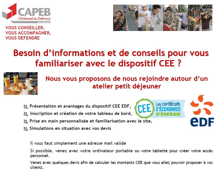 Atelier Petit Déjeuner CEE EDF ・ CAPEB